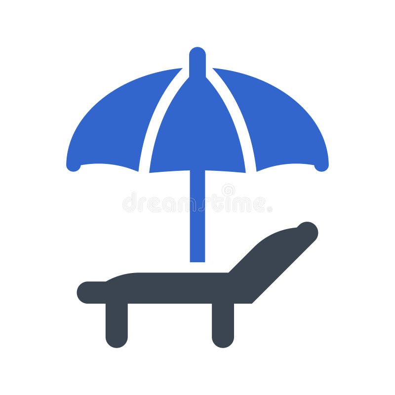 Beach sunbed icon stock vector. Illustration of sunbath - 203090580