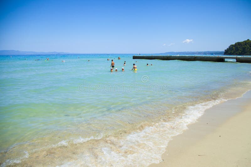 Sunny Sandy Beach Ocean Fun Editorial Photo - Image of downtown ...