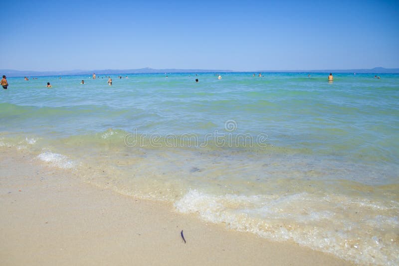 Sunny Sandy Beach Ocean Fun Editorial Photo - Image of downtown ...