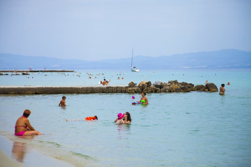 Sunny Sandy Beach Ocean Fun Editorial Photo - Image of downtown ...