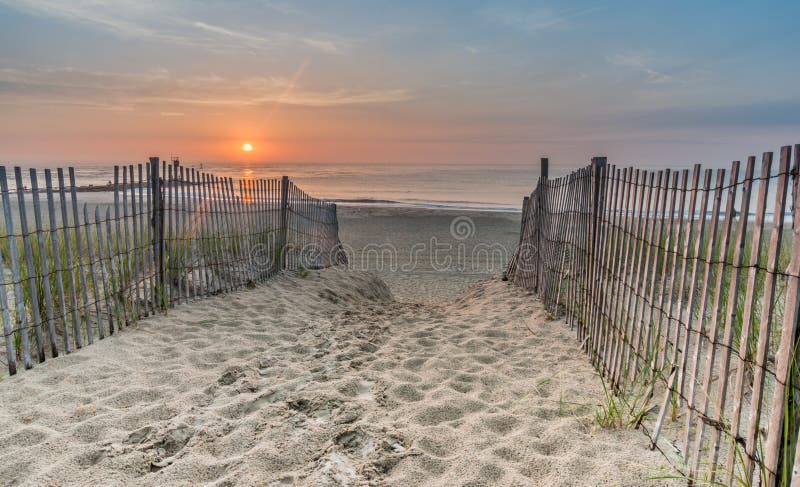Beach Sunrise stock image. Image of fishing, national - 108984411