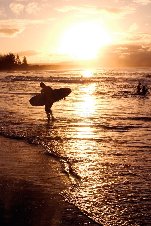 Sunset surf stock photo. Image of recreation, exhilarate - 1241876