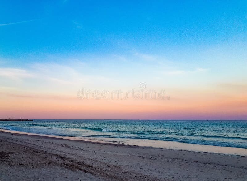 Beach at Sunset with an Amazing View Stock Photo - Image of amazing ...