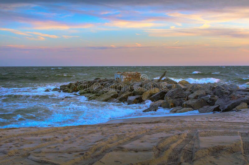 Beach sunset stock photo. Image of beach, water, sunset - 99383170