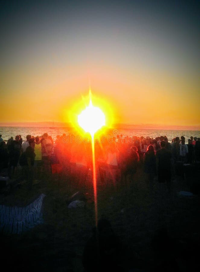 Beach Sunset editorial stock image. Image of sunset - 125531409