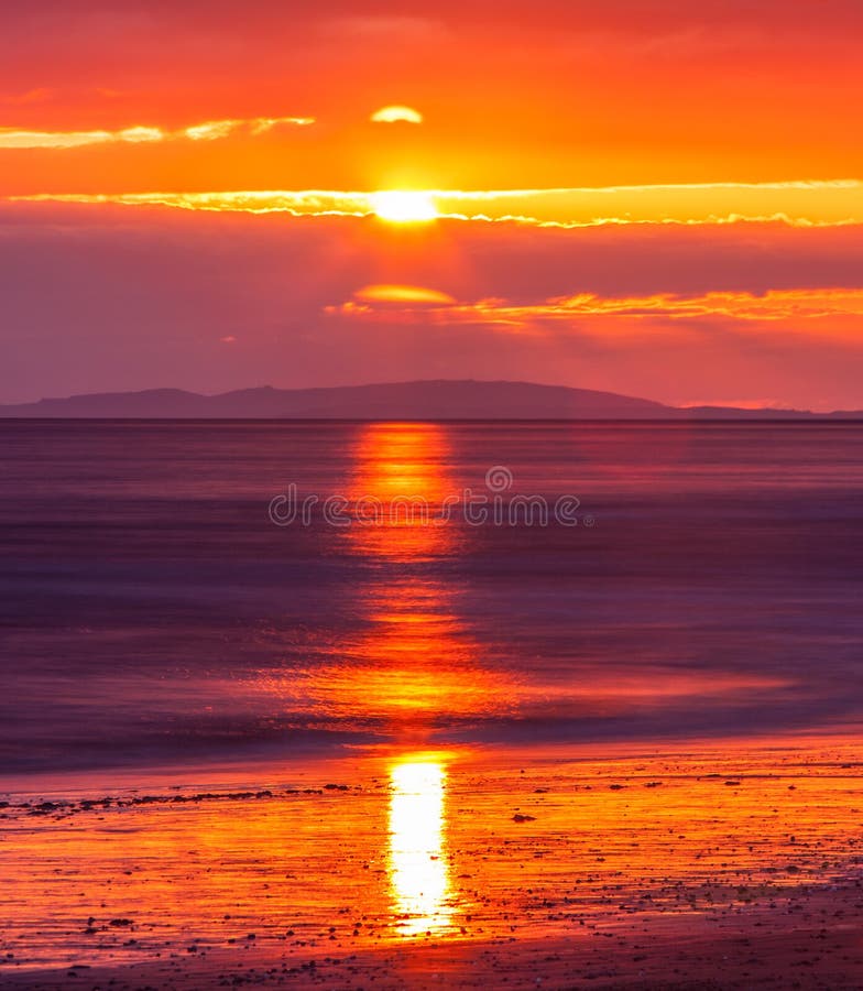 Beach sunset stock image. Image of concept, cover, water - 46931877