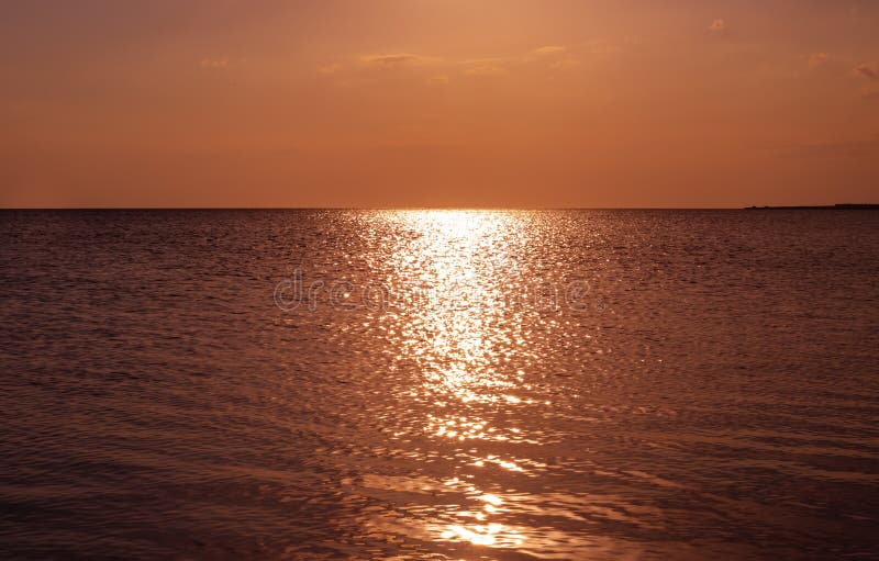 Calm sea sunset stock image. Image of coast, panorama - 138643875