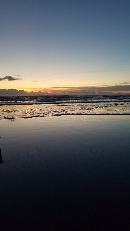 Beach Sunset Coast Washington Stock Photo - Image of sunset, coast ...