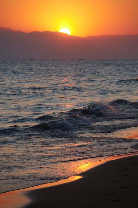 Beach sunset stock image. Image of seascape, season, stockphoto - 36843483