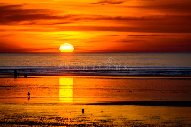 Beach sunset stock image. Image of relax, weekend, light - 51229201