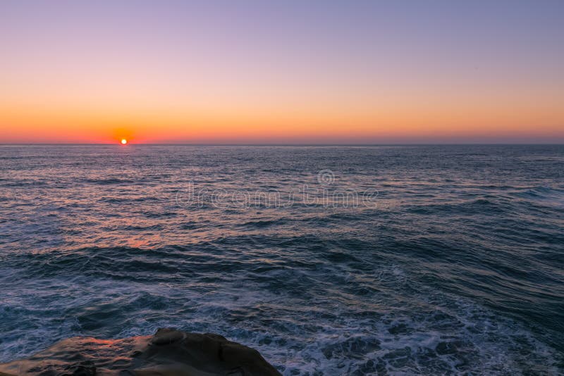 Beach Sunset in La Jolla, California Stock Image - Image of jolla ...