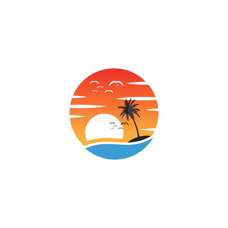 Beach Sunset Logo Design Vector Icon Element, Sunset Logo Concept Stock ... Beach Sunset Logo Design Vector Icon Element, Sunset Logo Concept Stock ...