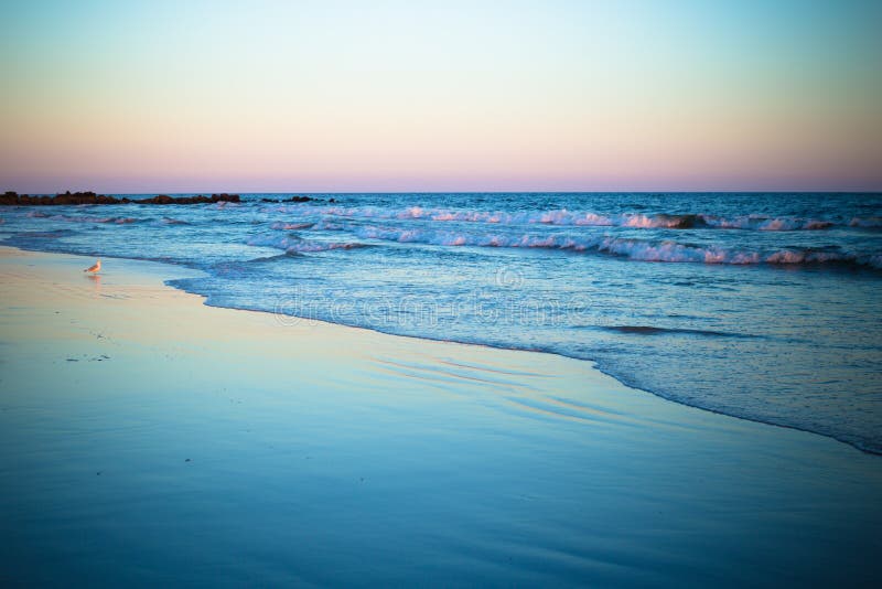Beach Sunset Long Island stock photo. Image of purple - 59956044