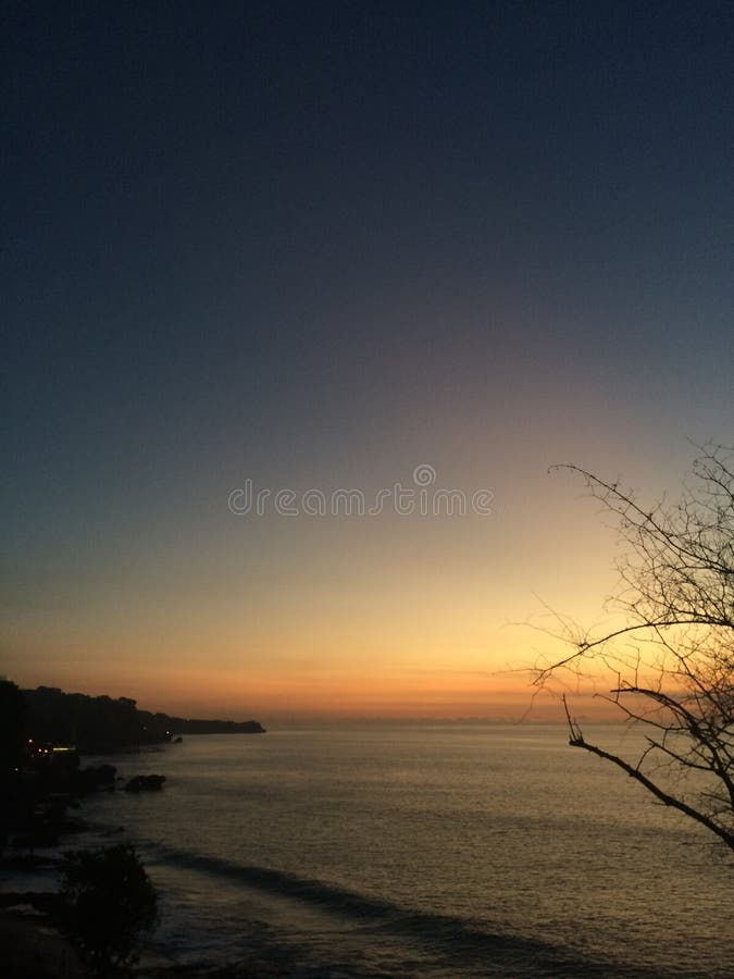 Beach at Sunset before Night Stock Image - Image of bali, sunset: 207599621