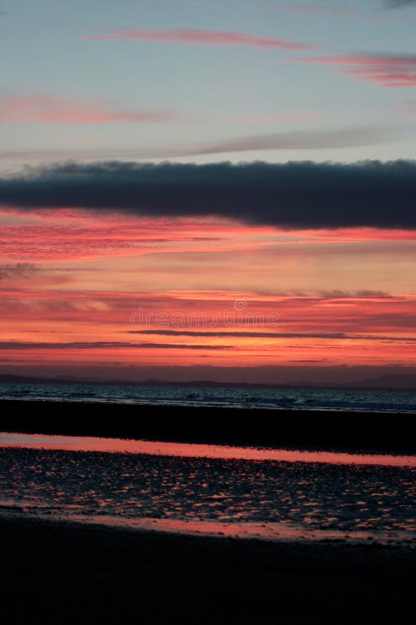 Sunset at the Beach in the North East Coast of Scotland. 12 Stock Image ...