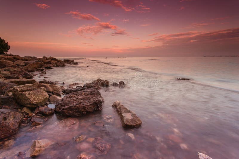 Port Dicksoon Beach stock image. Image of sunshine, diskson - 13428147