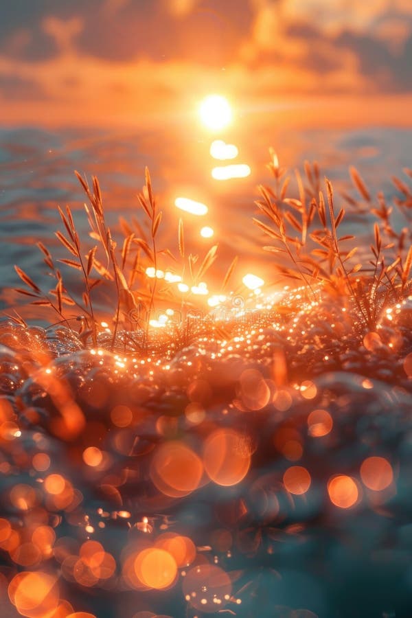 Beach Sunset Reflection stock photo. Image of golden - 366336008