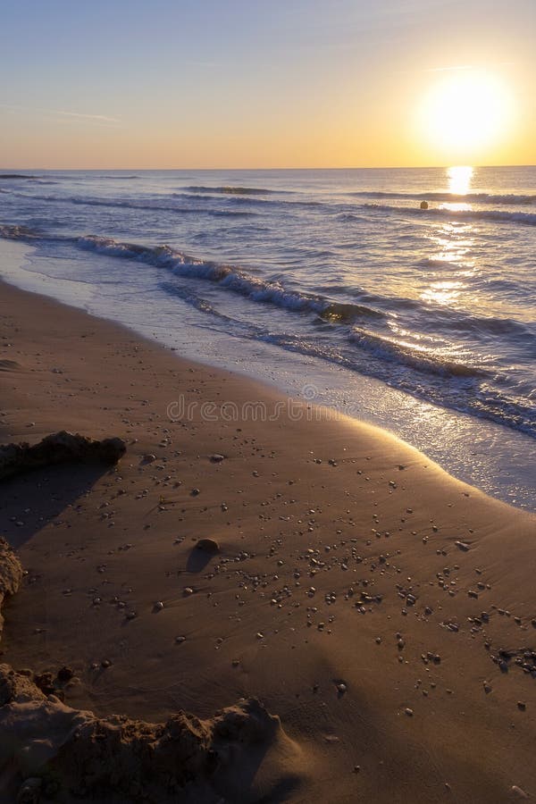 Sunset in Spain stock photo. Image of beach, islands - 147394526