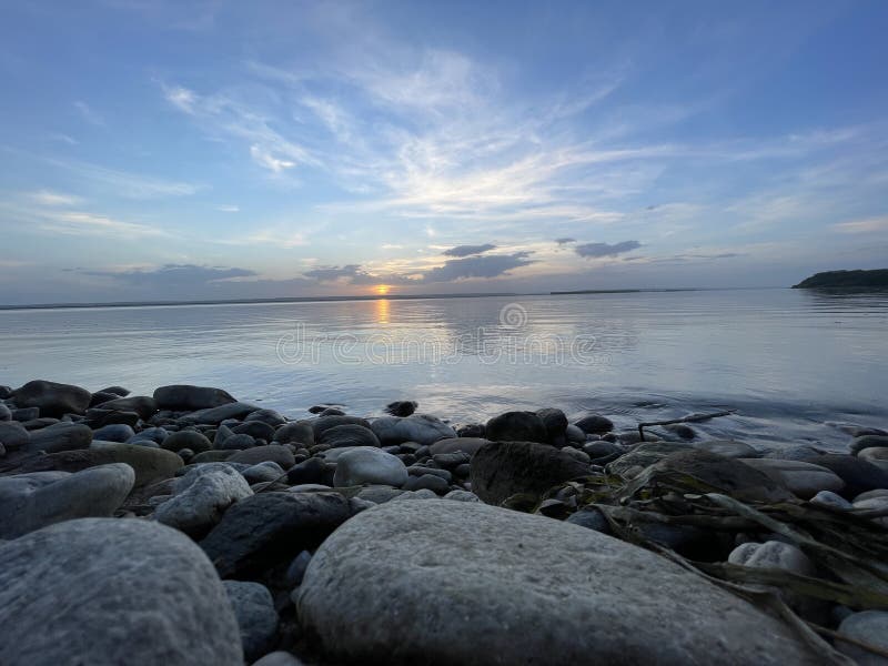 Beach sunset stock image. Image of beach, sunset, spring - 218311477