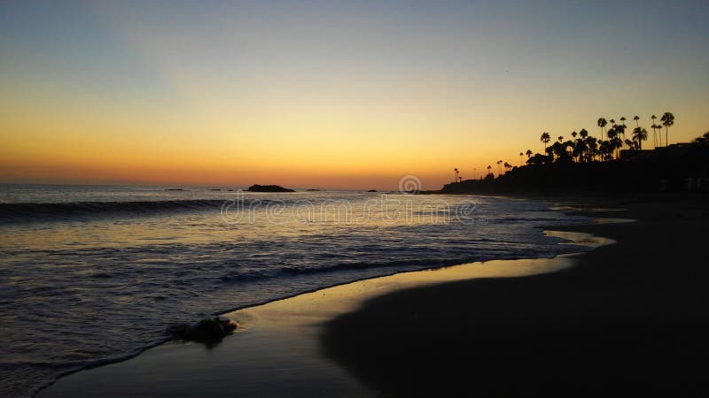 Beach sunset stock photo. Image of sunset, beach, california - 107904474