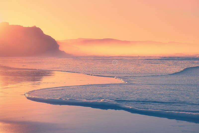 Sunset wave stock image. Image of coast, serene, beach - 3031961