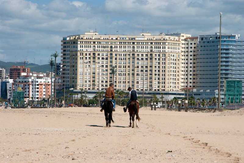 Beach of Tangier, morocco editorial stock image. Image of beach - 93412314