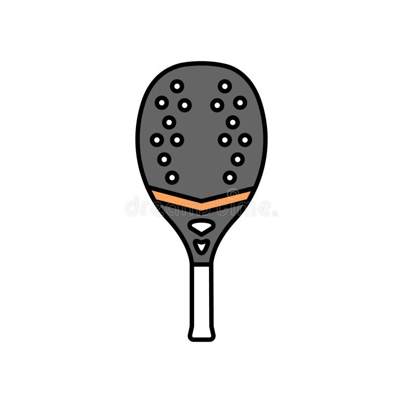Beach Tennis Racket Line Black Icon. Sign for Web Page, Mobile App ...
