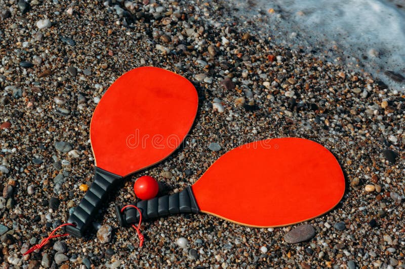 Beach tennis rackets stock image. Image of summer, hobby - 254908857
