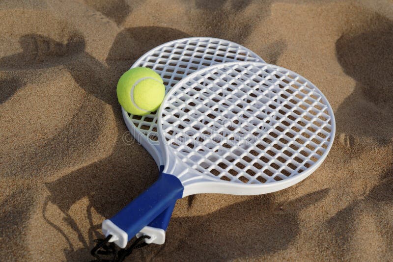Beach tennis set stock photo. Image of white, recreational - 71796196