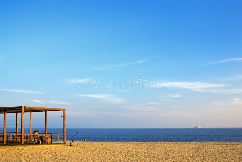 Beach Terrace stock image. Image of restaurant, laze, cafe - 3327807