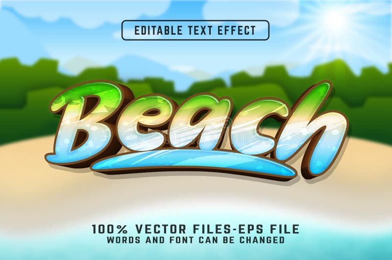 Beach Font Editable Stock Illustrations – 1,268 Beach Font Editable ...