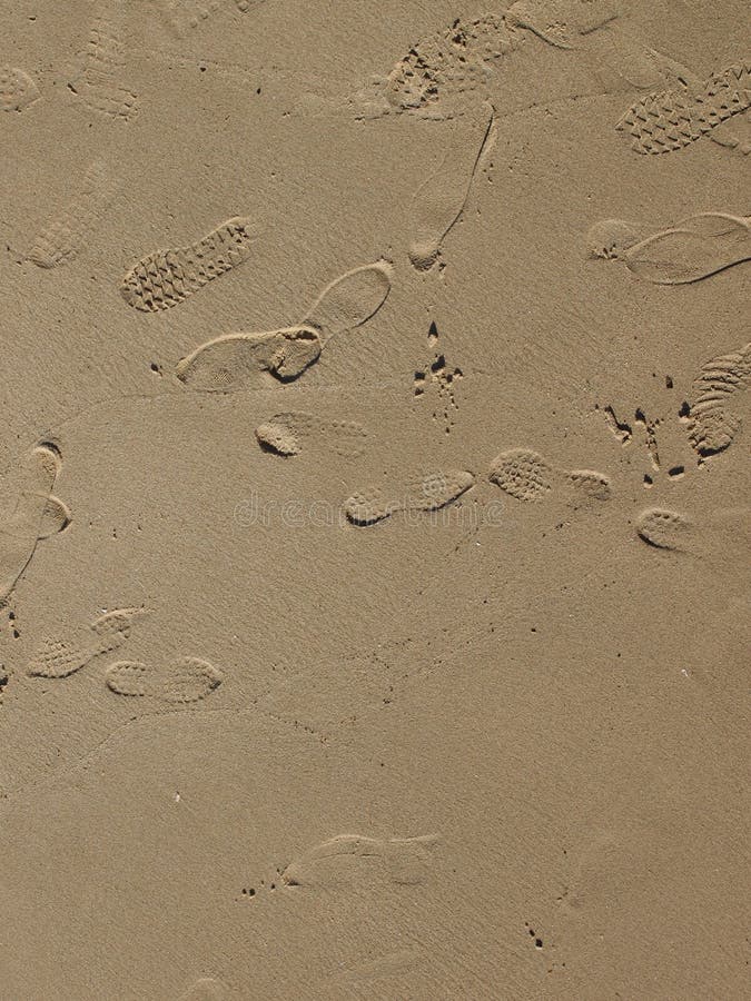 Beach Texture with Footprints Stock Photo - Image of sense, caribbean ...