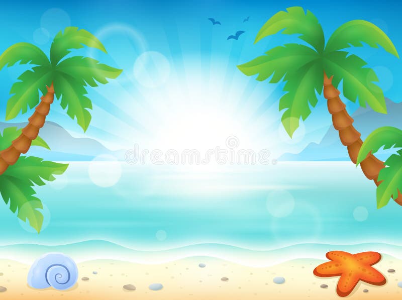 Beach Theme Seamless Background 1 Stock Vector - Illustration of stone ...