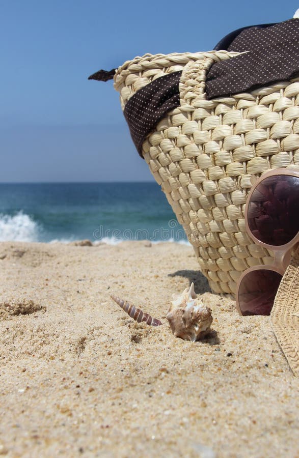 Beach time stock photo. Image of wave, vacation, straw - 29456828