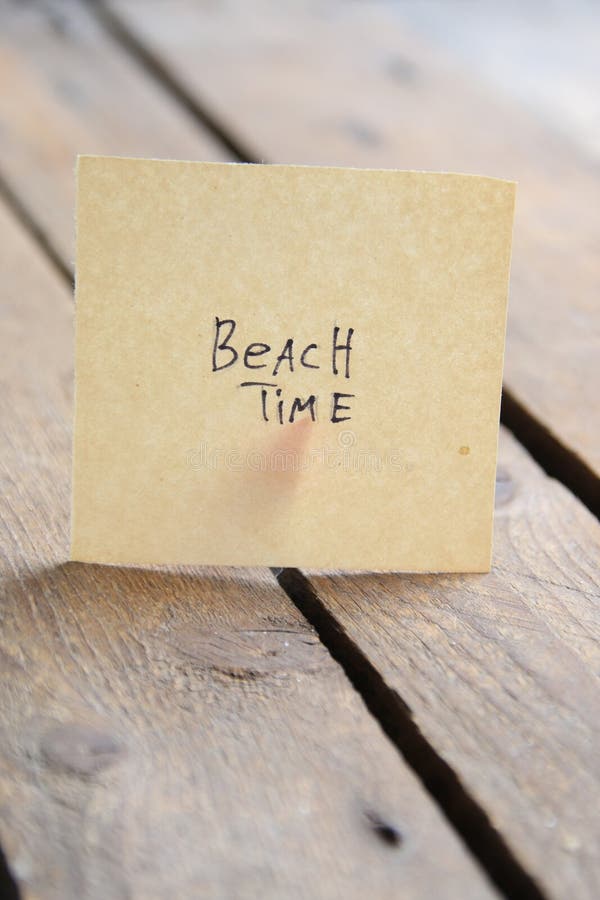 Beach Time Tag. Retro Style. Stock Photo - Image of weekend, summer ...