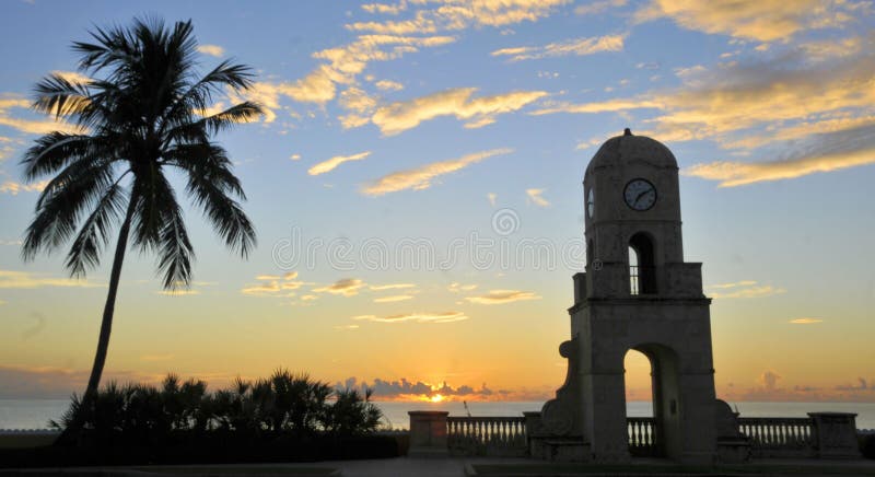 Beach Time stock photo. Image of night, tower, sunrise - 82720478