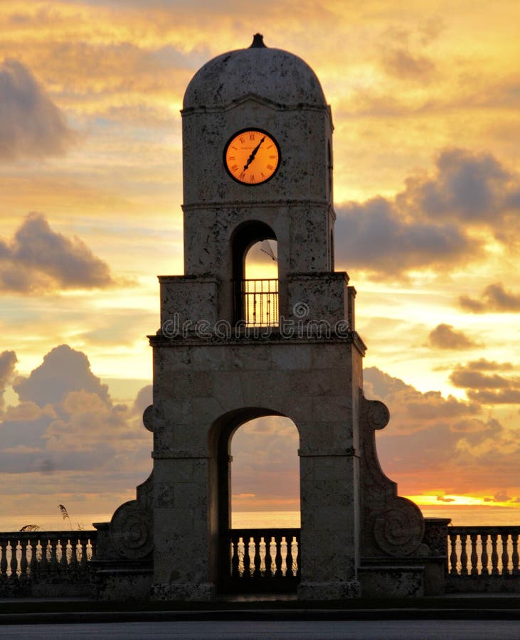 Old Palm Beach Pier Clock Tower Stock Photos - Free & Royalty-Free ...