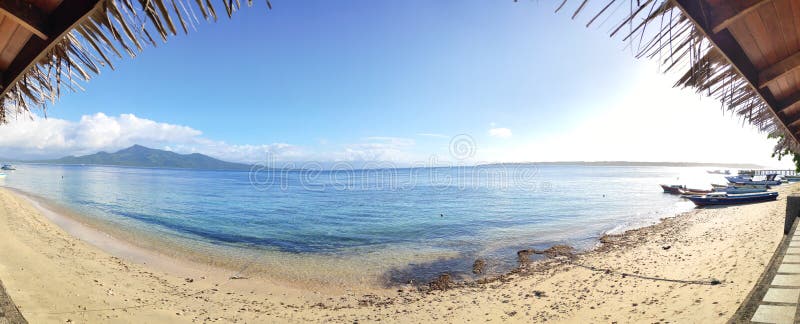 Manado beach Panorama editorial photography. Image of water - 240739042