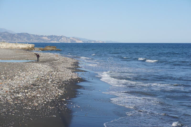 On the Beach in Torrox Spain Stock Image - Image of beach, torrox: 44738337