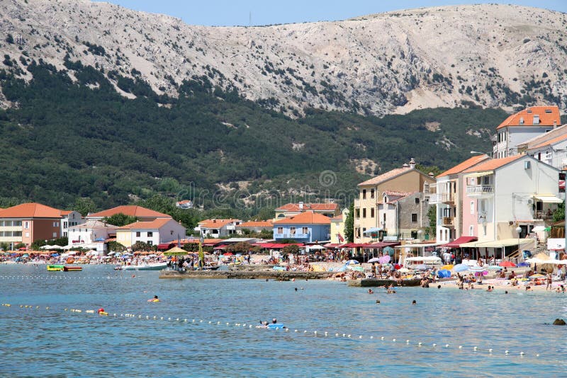 Beach and town Bashka stock photo. Image of heat, holiday - 26424250