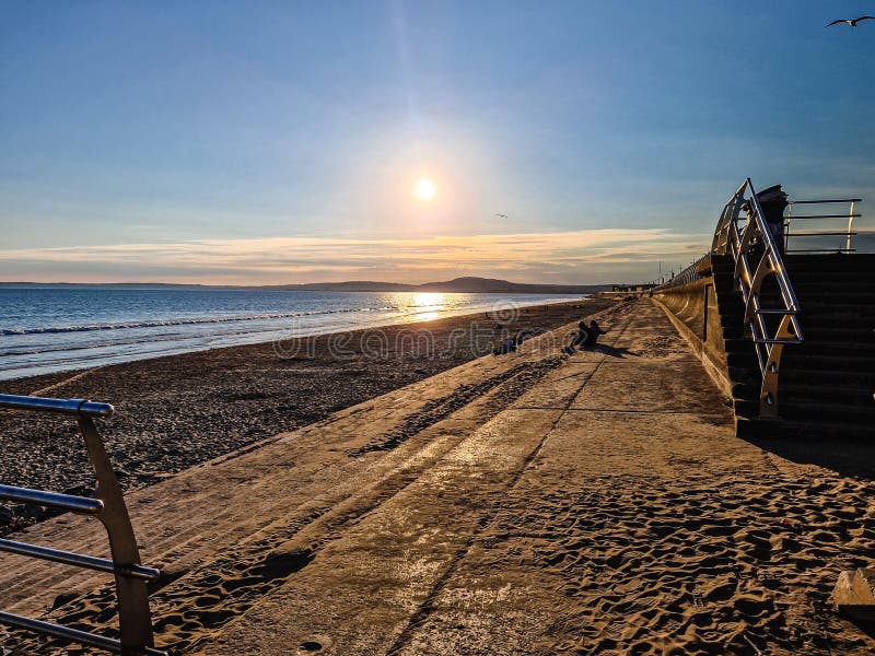 Beach in the Town of Port Talbot, England, before Sunset 2022 Stock ...