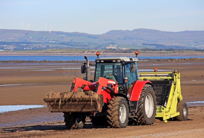 Beach Tractor stock image. Image of conveyor, digger - 32263543