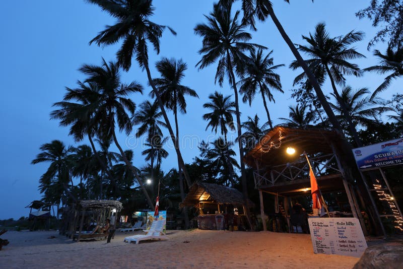 Beach of Trincomalee in Sri Lanka at Night Editorial Stock Photo ...