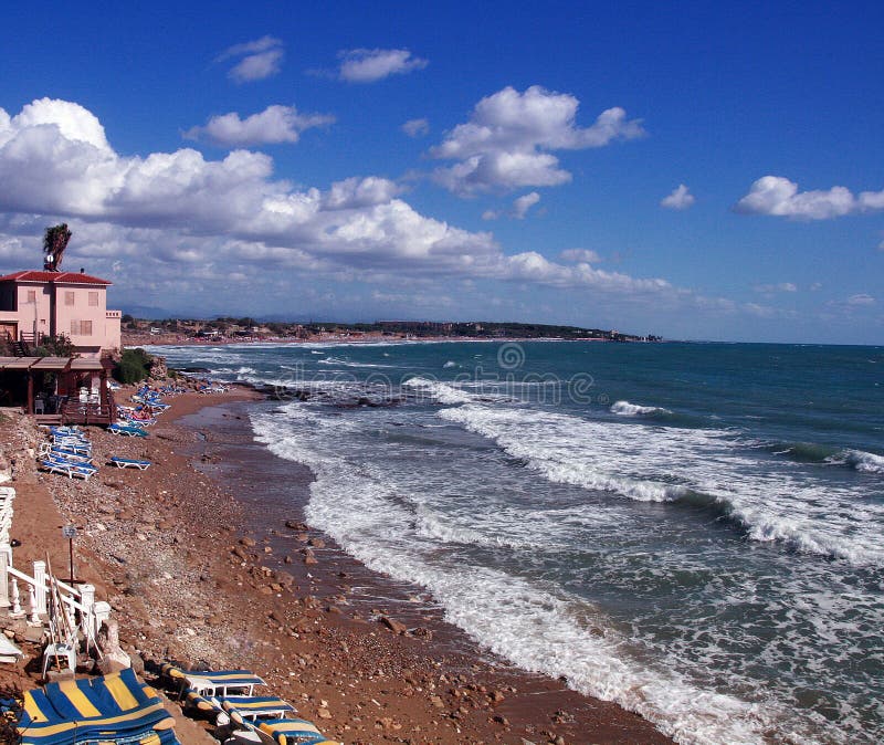 A beach in Turkey. editorial photography. Image of side - 83221682