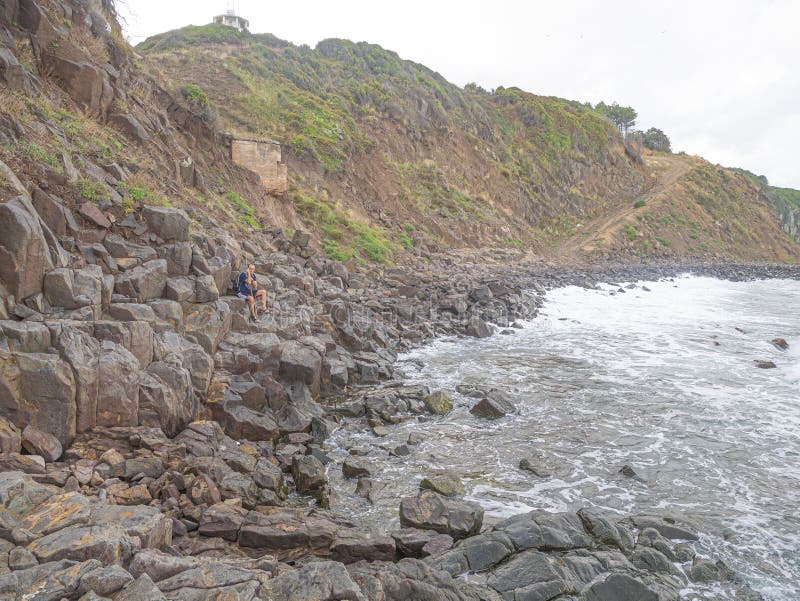 Beach on the Turkish Black Sea. Rocky Cliffs. Stock Image - Image of ...