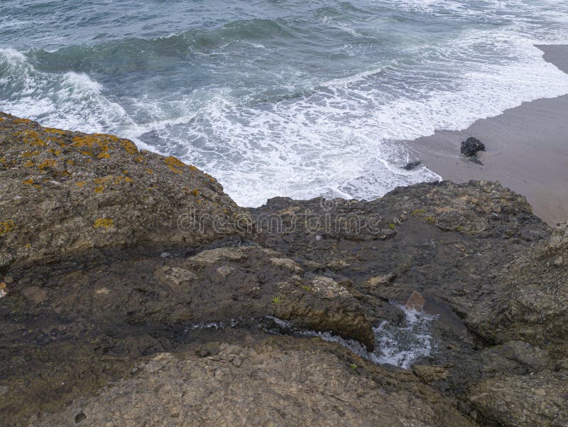 Beach on the Turkish Black Sea. Rocky Cliffs. Stock Photo - Image of ...