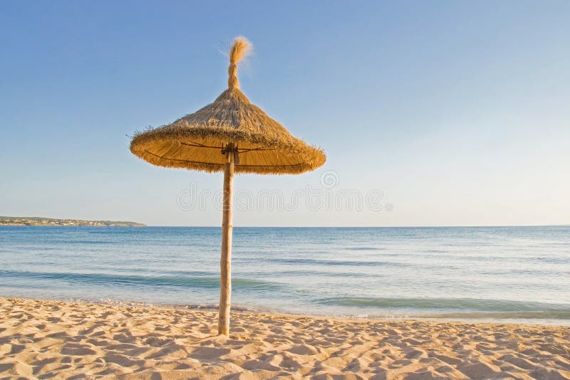 Beach umbrella stock image. Image of shade, umbrella, blue - 5708957
