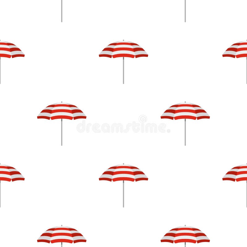 Beach Umbrella Pattern Flat Stock Vector - Illustration of resort ...