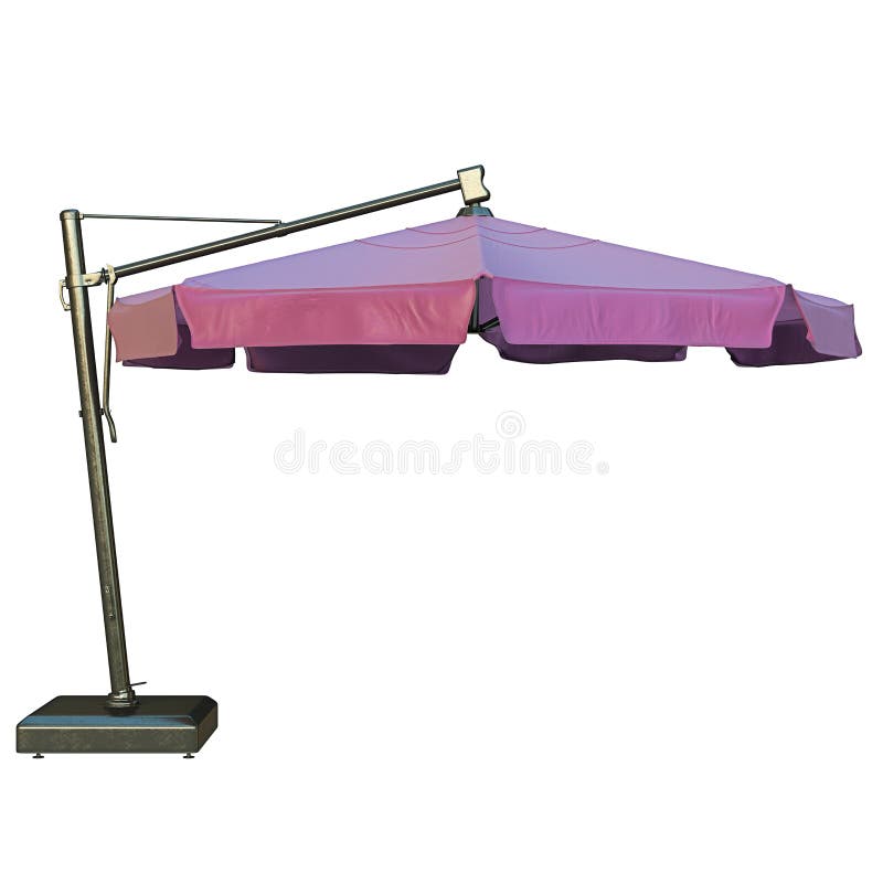 Beach umbrella, side view stock illustration. Illustration of flaxen ...