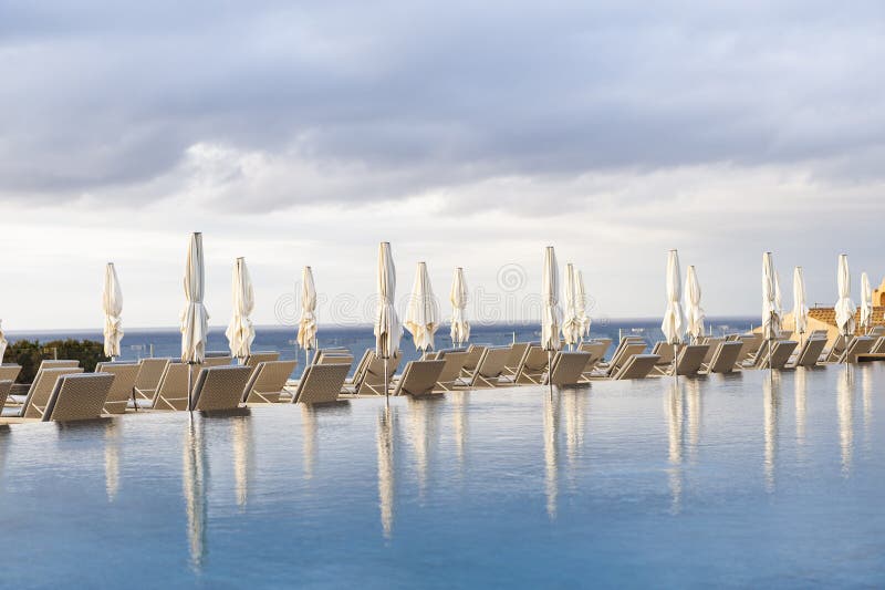 Beach umbrellas stock photo. Image of landscape, resort - 322357940